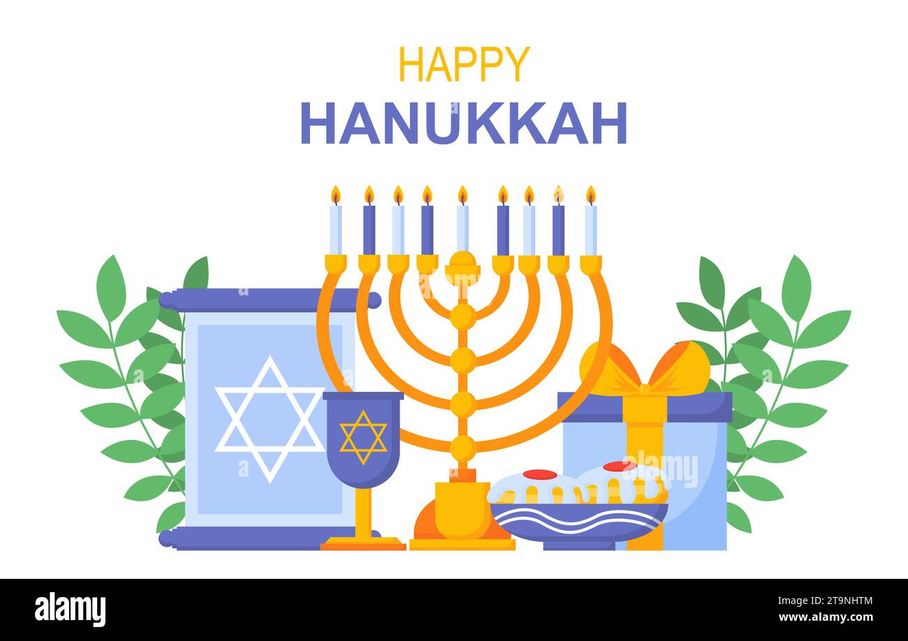 Happy hanukkah vector poster Stock Vector Image & Art - Alamy