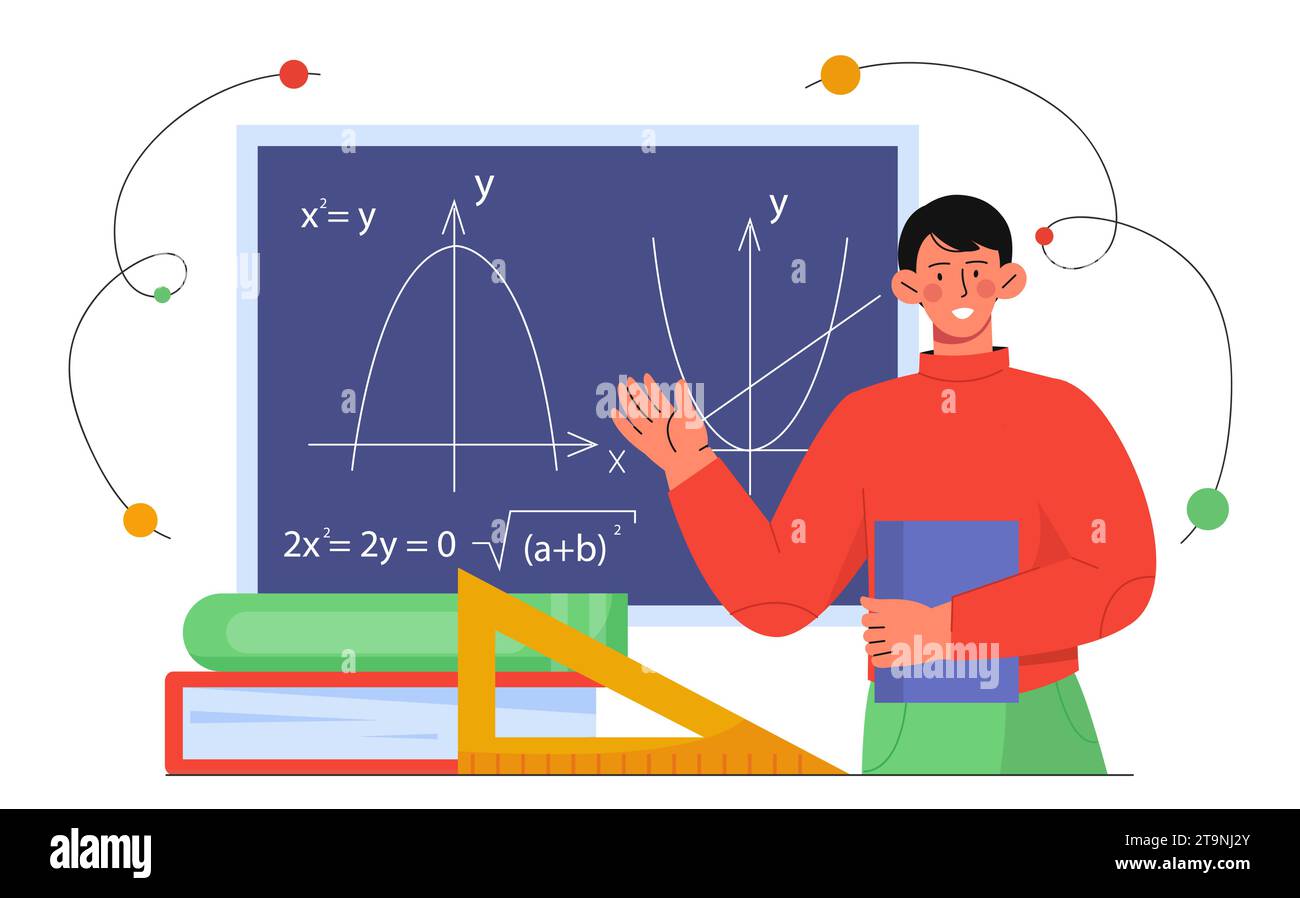 Math teacher vector concept Stock Vector Image & Art - Alamy