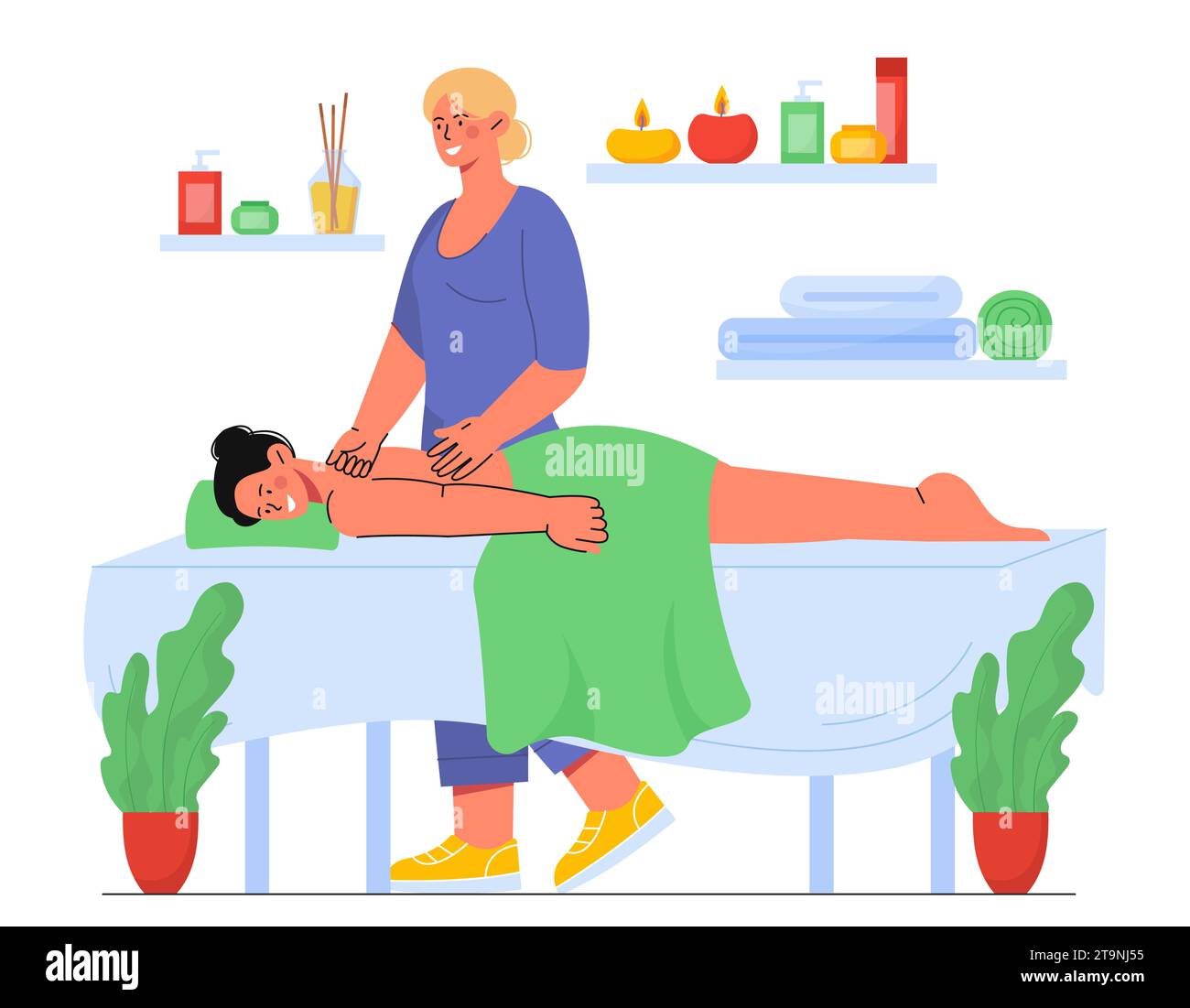 Massage client Cut Out Stock Images & Pictures - Alamy