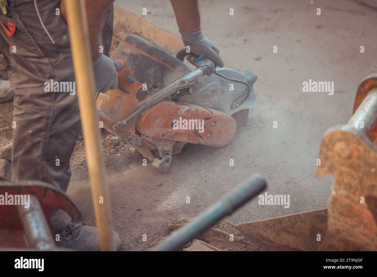 Asphalt road cutter hi-res stock photography and images - Alamy