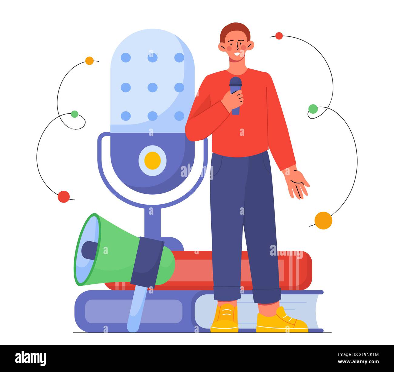 Presentation speaker man mic Cut Out Stock Images & Pictures - Alamy