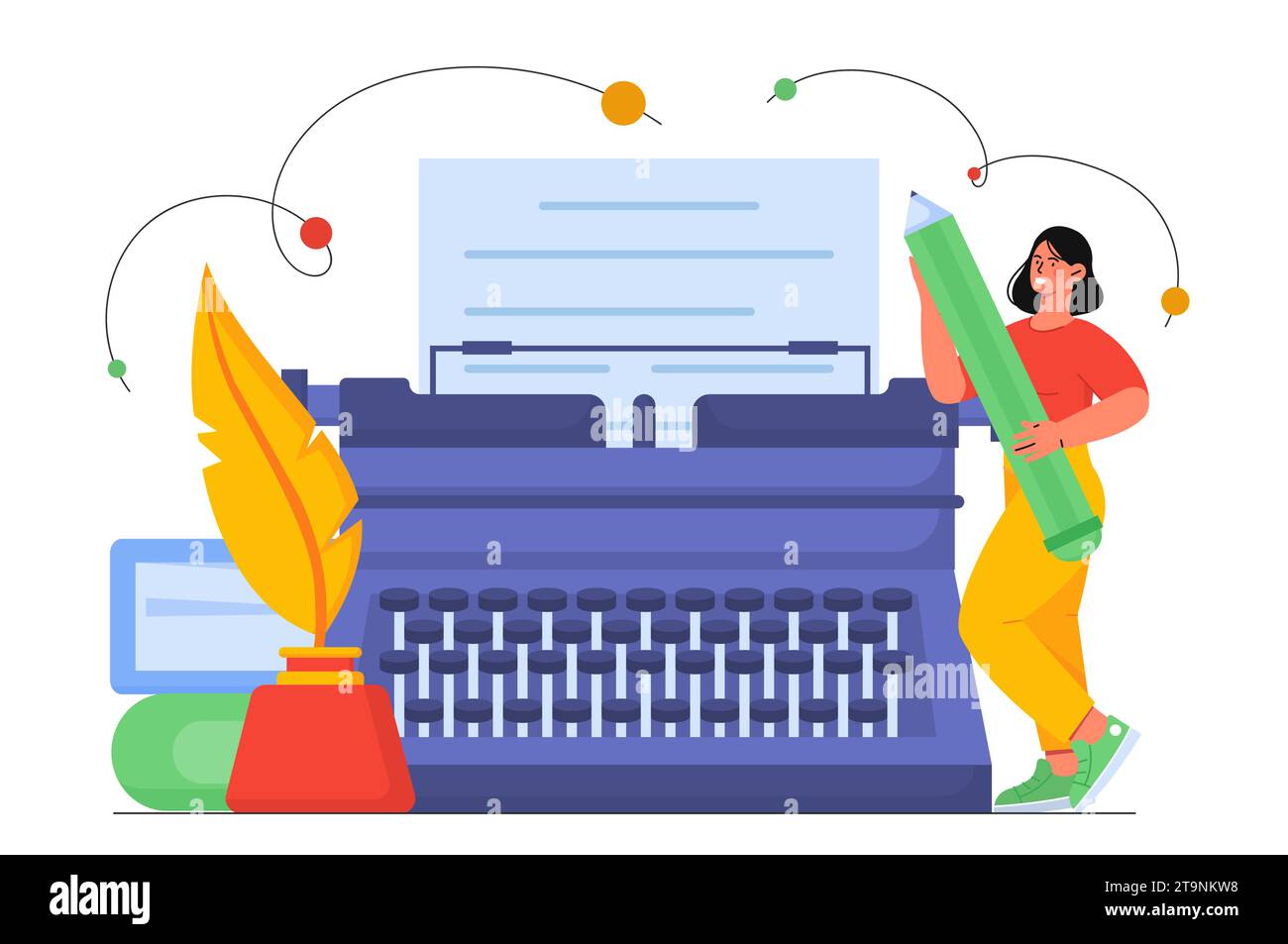 Typewriter machine vector concept Stock Vector Image & Art - Alamy