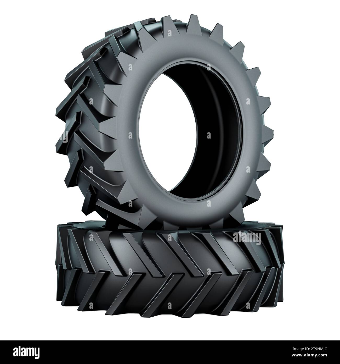 Tractor tyres, 3D rendering isolated on white background Stock Photo ...