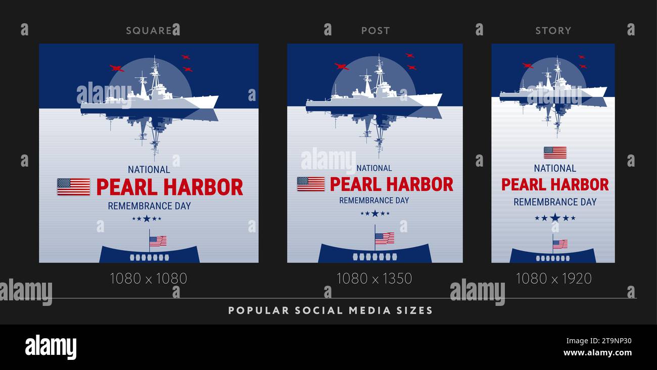 Pearl Harbor Remembrance Day backgrounds template for social media ... Pearl Harbor Remembrance Day backgrounds template for social media ...
