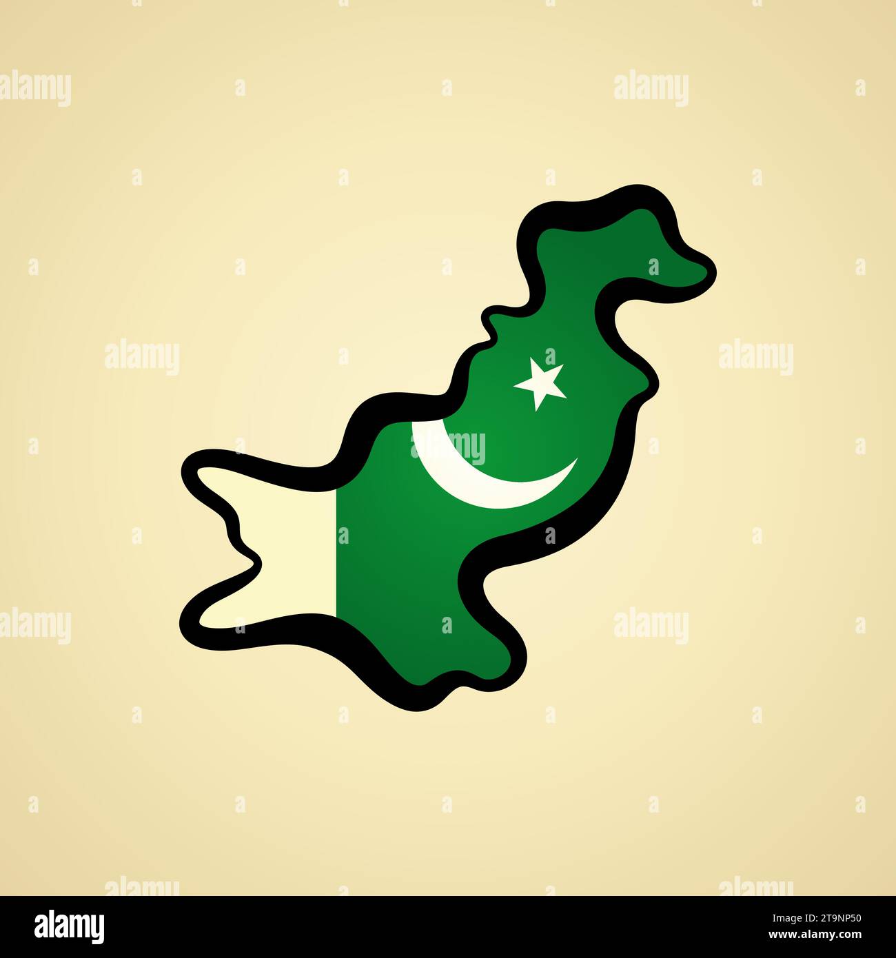 Map of Pakistan with flag and black outline Stock Vector Image & Art ...