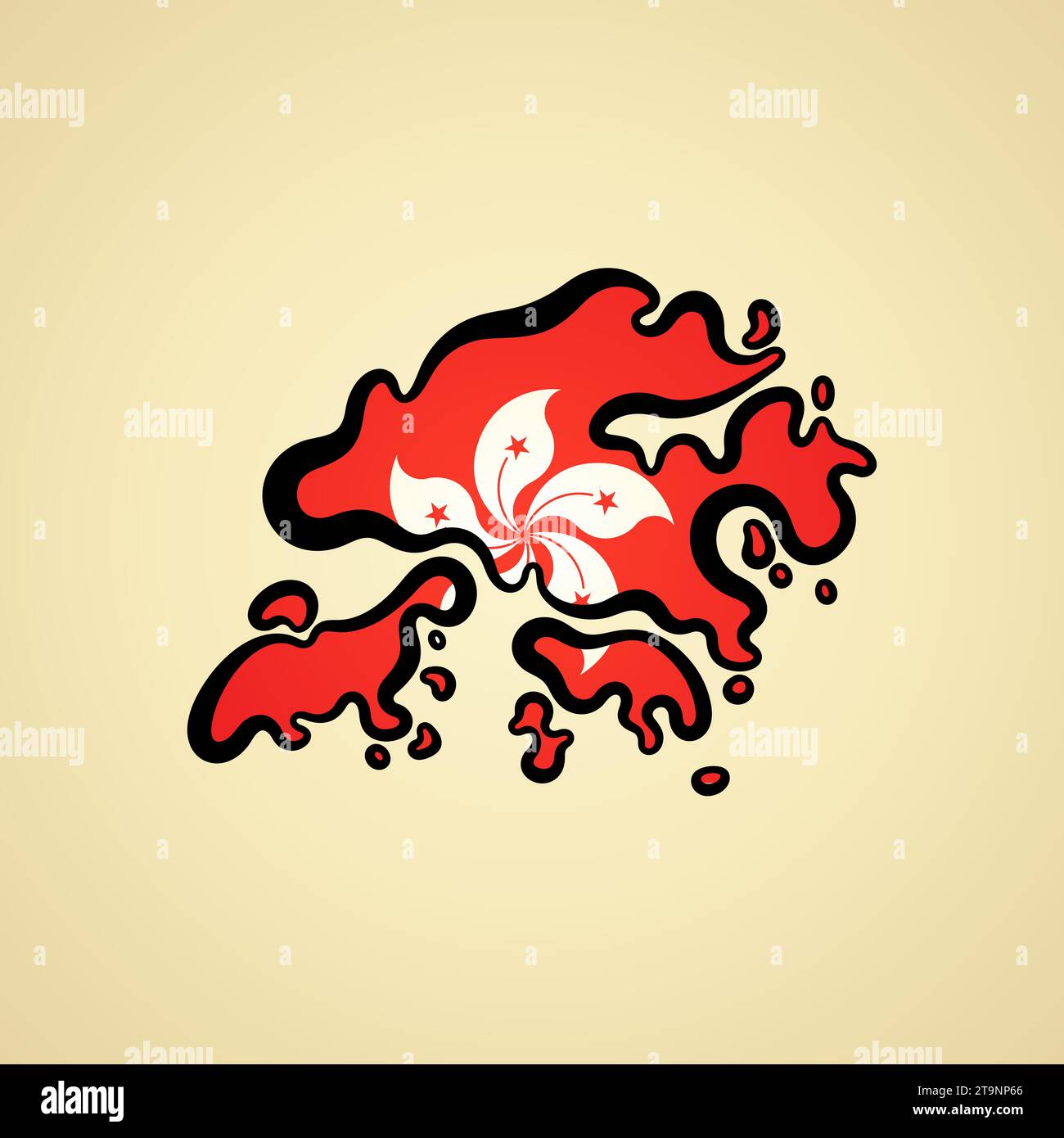 Hong kong outline map Stock Vector Images - Alamy