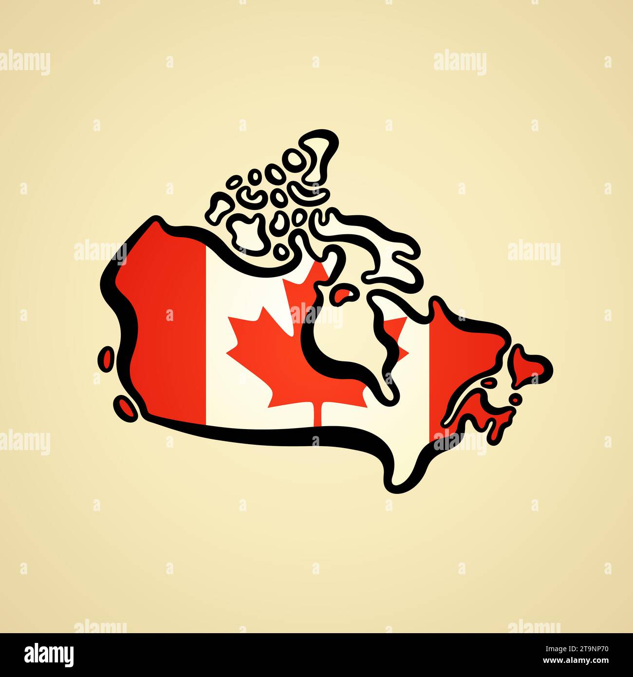 Canada map outline hi-res stock photography and images - Alamy