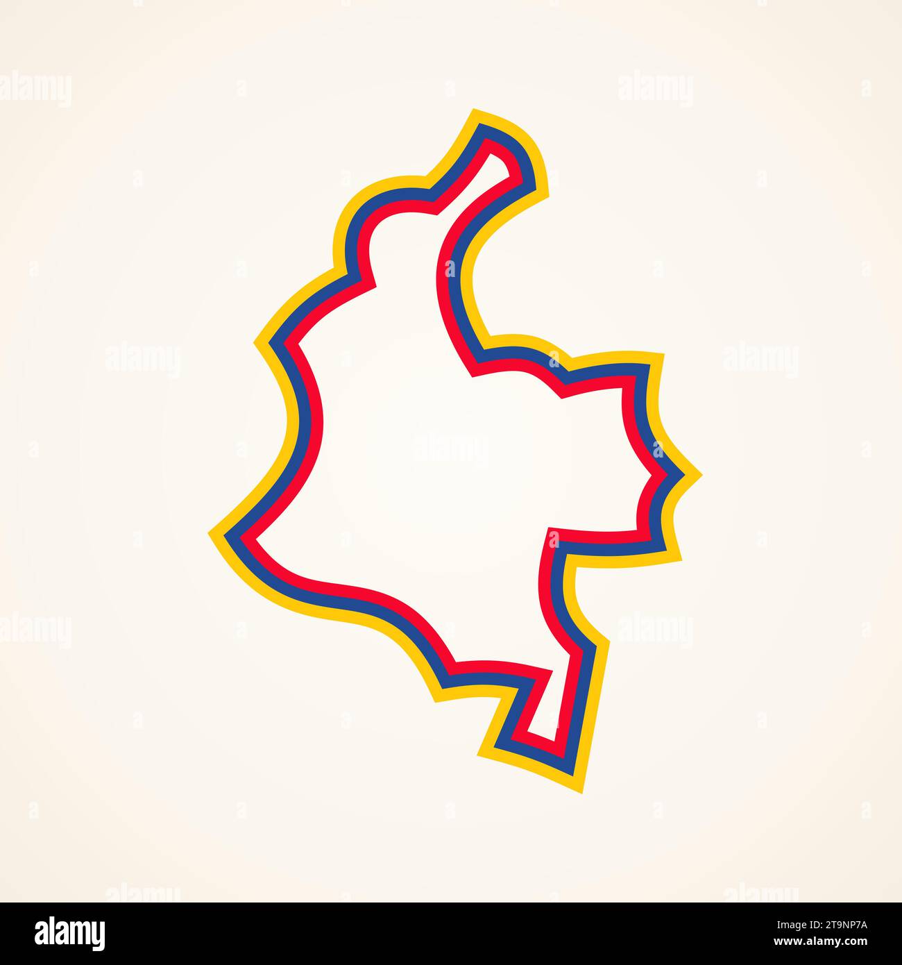 Colombia map outline hi-res stock photography and images - Alamy