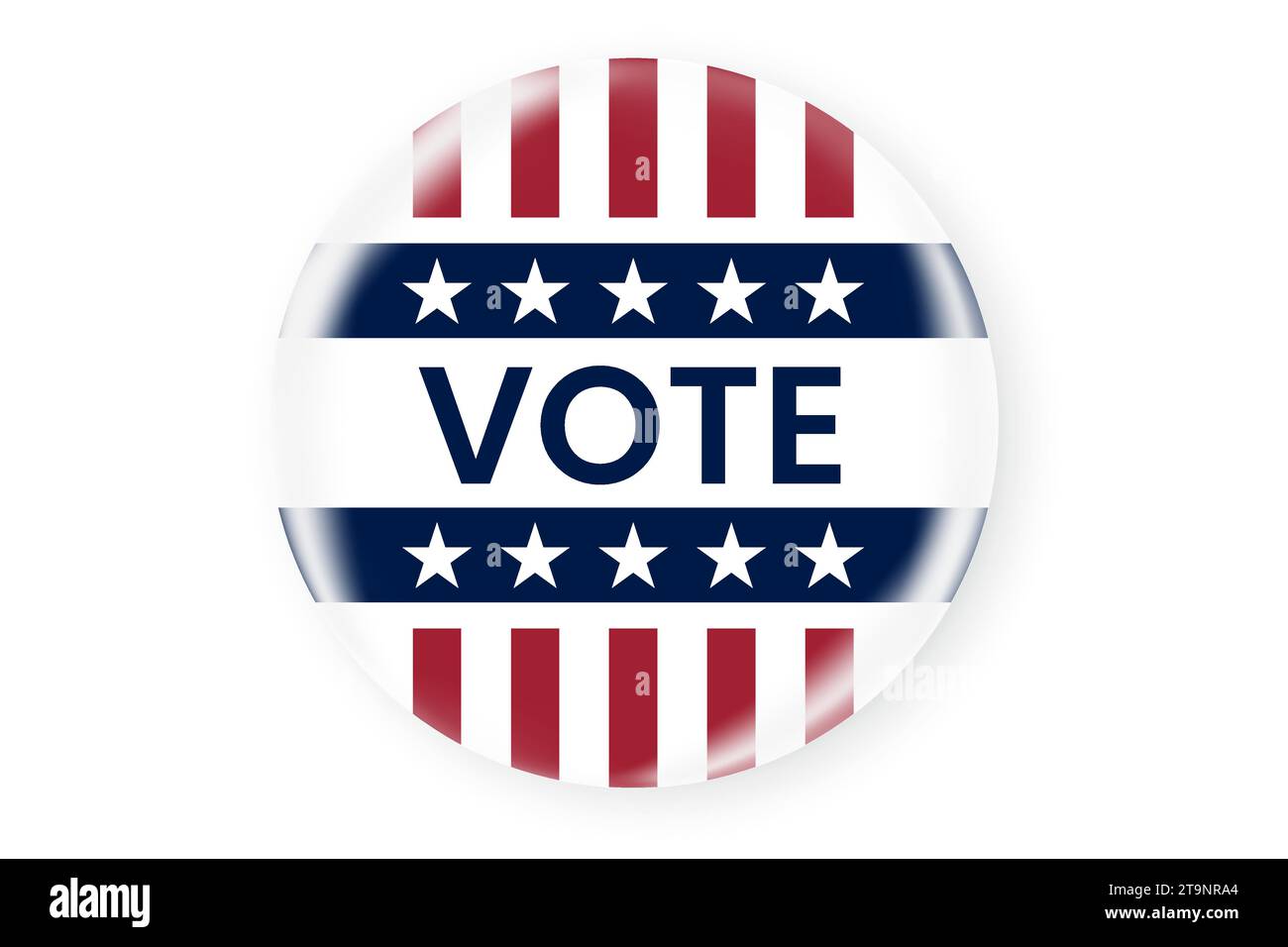 Vote sticker or badge with us american flag signs. US, USA, american election, voting sign Stock ...