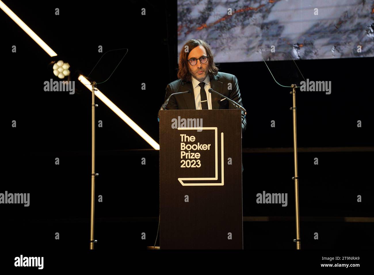 Paul Lynch gives a speech after being named as the winner of the 2023 ...