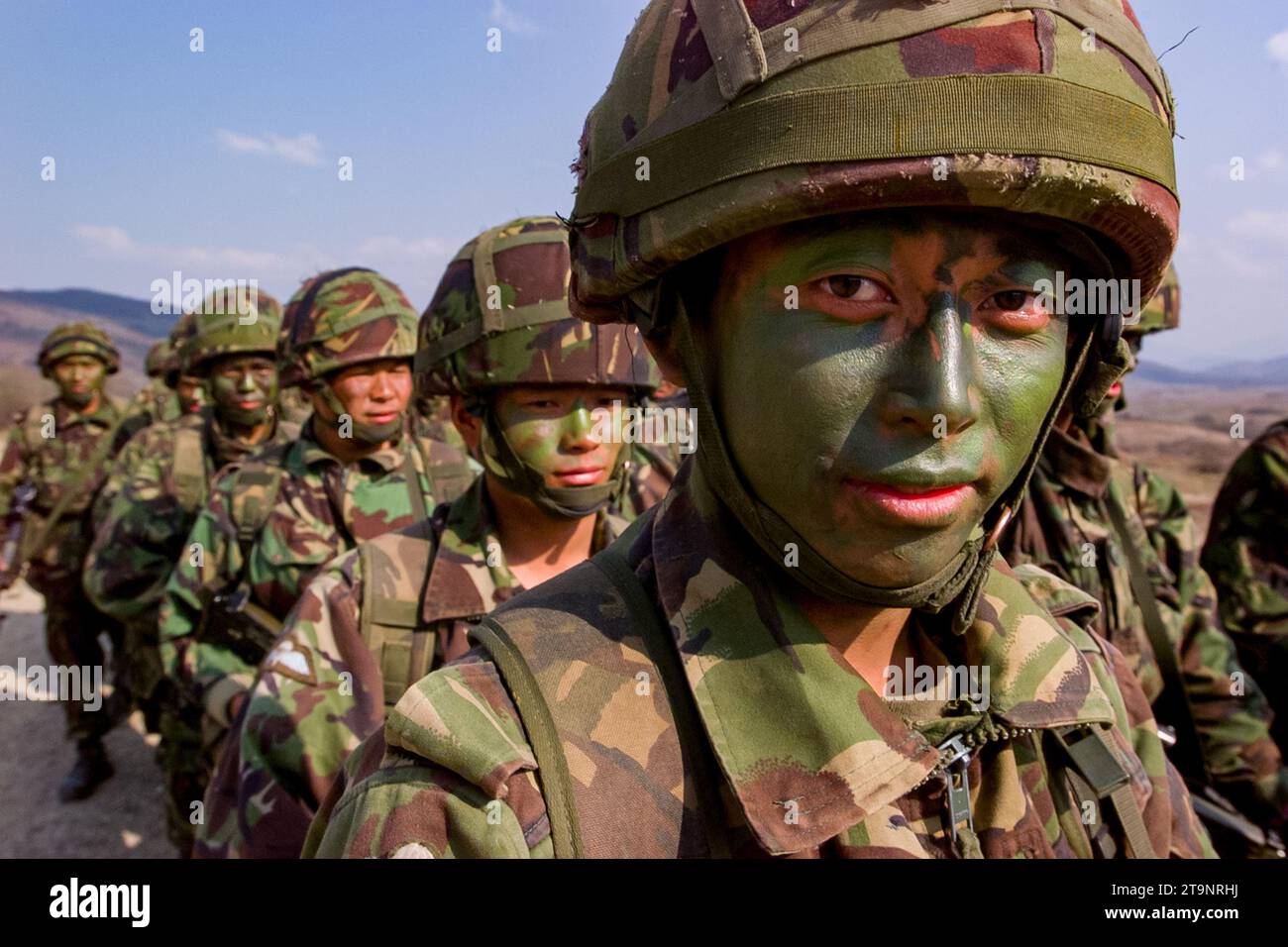 British Gurkhas soldiers exercise at fire range Manjaca in Bosnia and ...