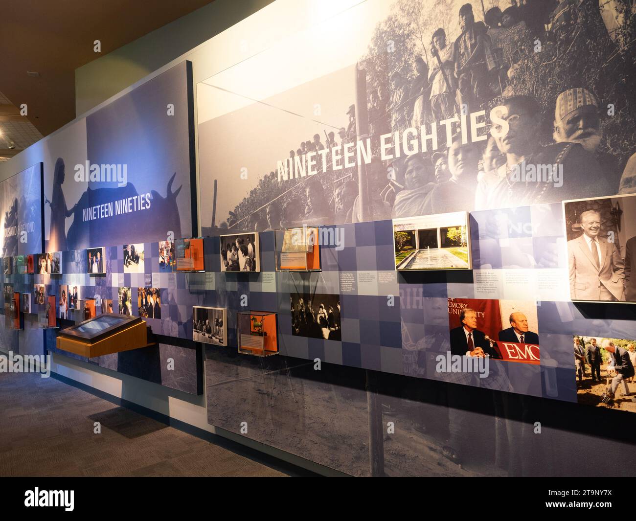 Display of the newsworthy events over the decades at the President ...