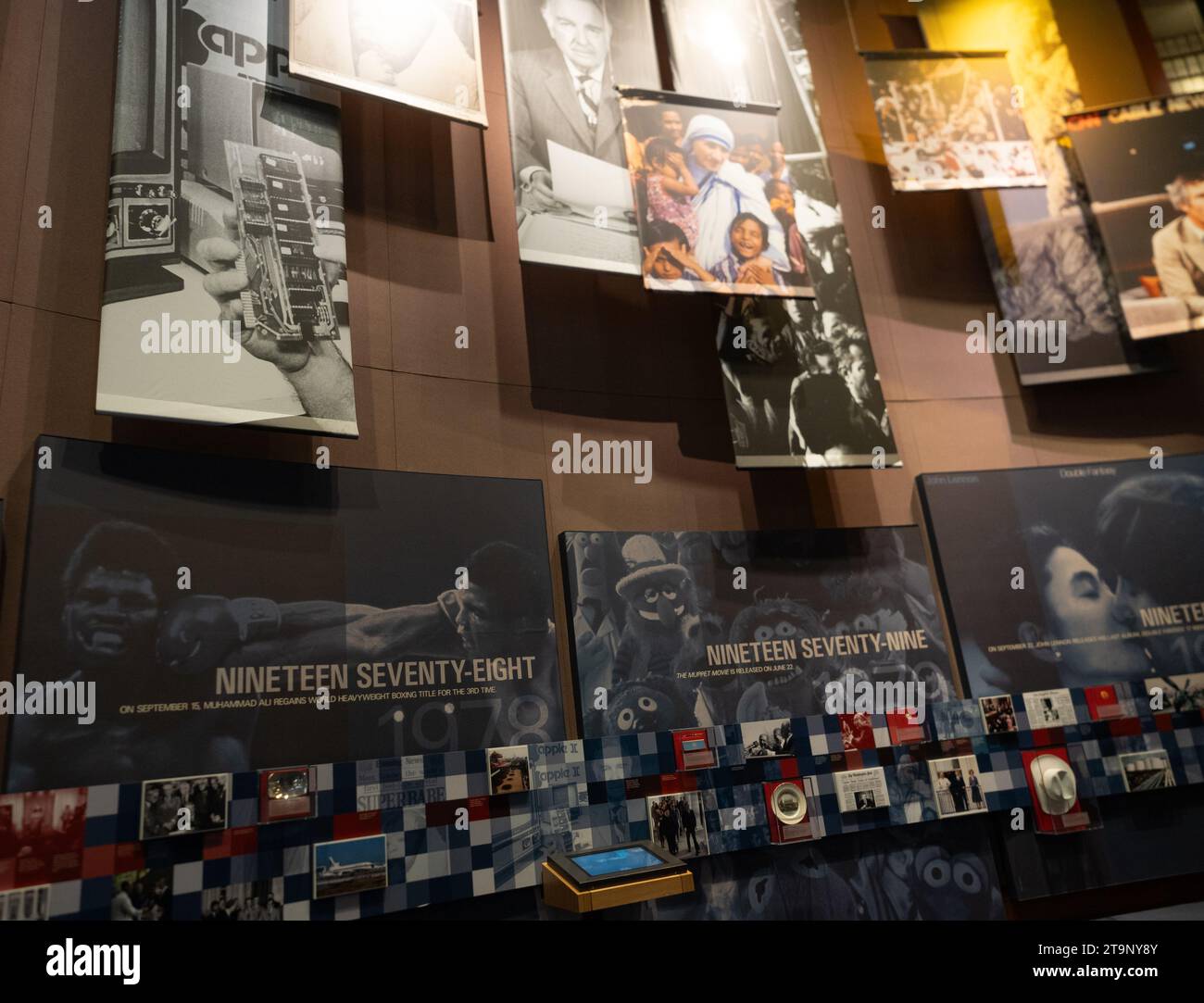 Placards and photos of noteworthy events during President Carter's ...