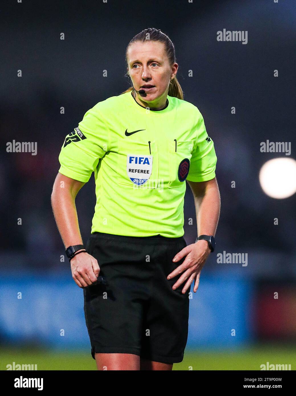 Borehamwood, England, United Kingdom on 26 November 2023. Referee Lisa ...