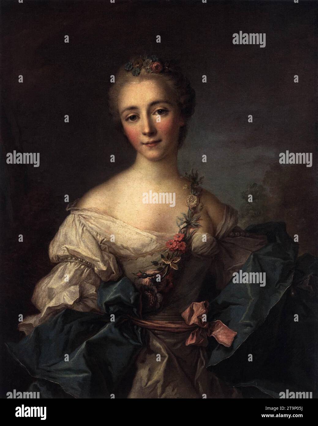 Portrait of a Young Woman 1750s by Jean-Marc Nattier Stock Photo - Alamy