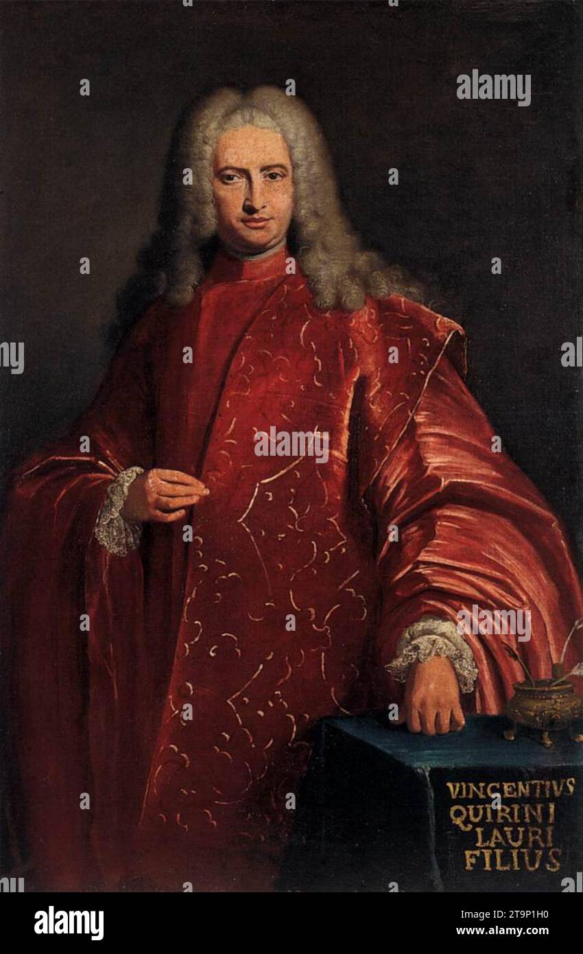 Portrait of Doge Vincenzo Querini - by Bartolomeo Nazari Stock Photo ...