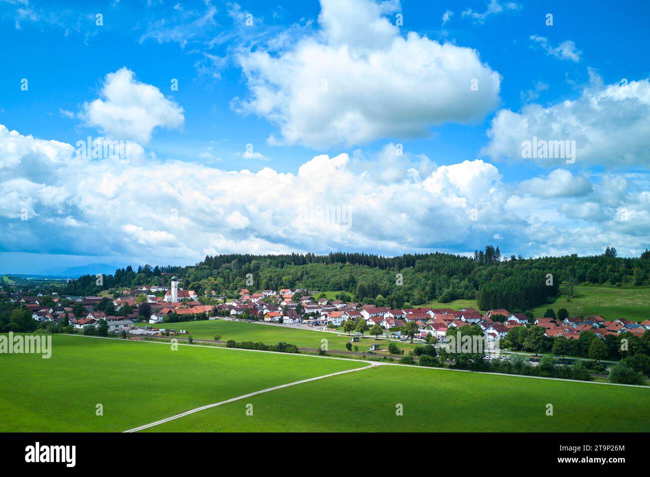 The small village of Biessenhofen at July 30, 2023 in Biessenhofen ...