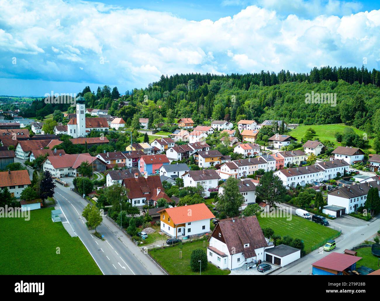 The small village of Biessenhofen at July 30, 2023 in Biessenhofen ...