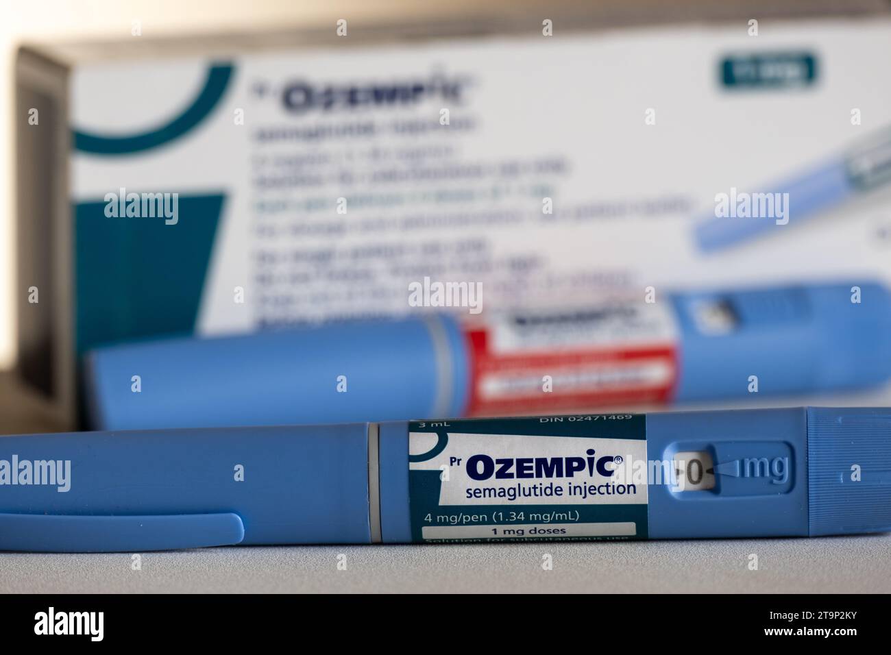 Montreal, CA - 25 November 2023: Ozempic semaglutide injection pens and ...