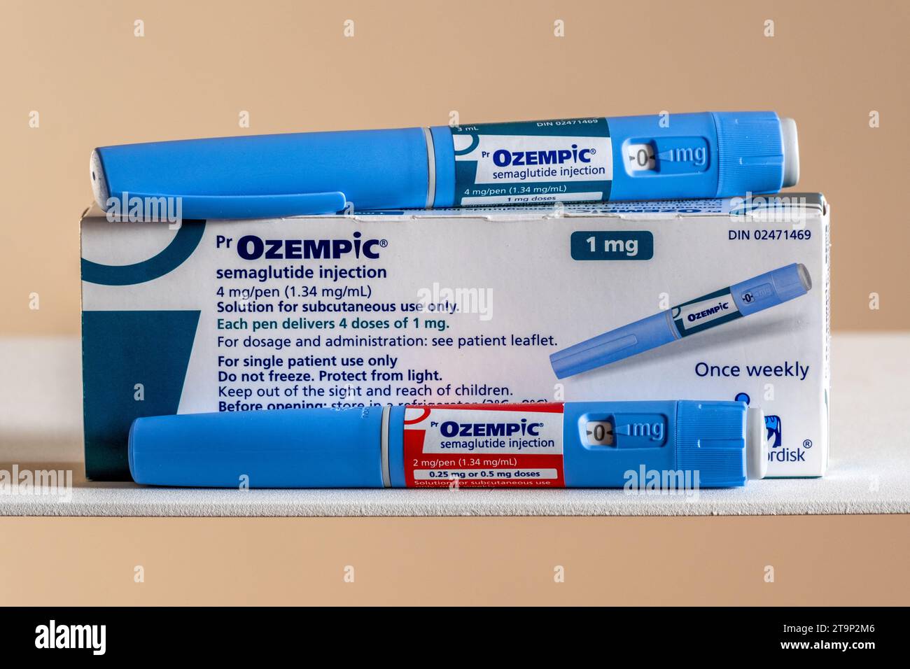 Montreal, CA - 25 November 2023: Ozempic semaglutide injection pens and ...