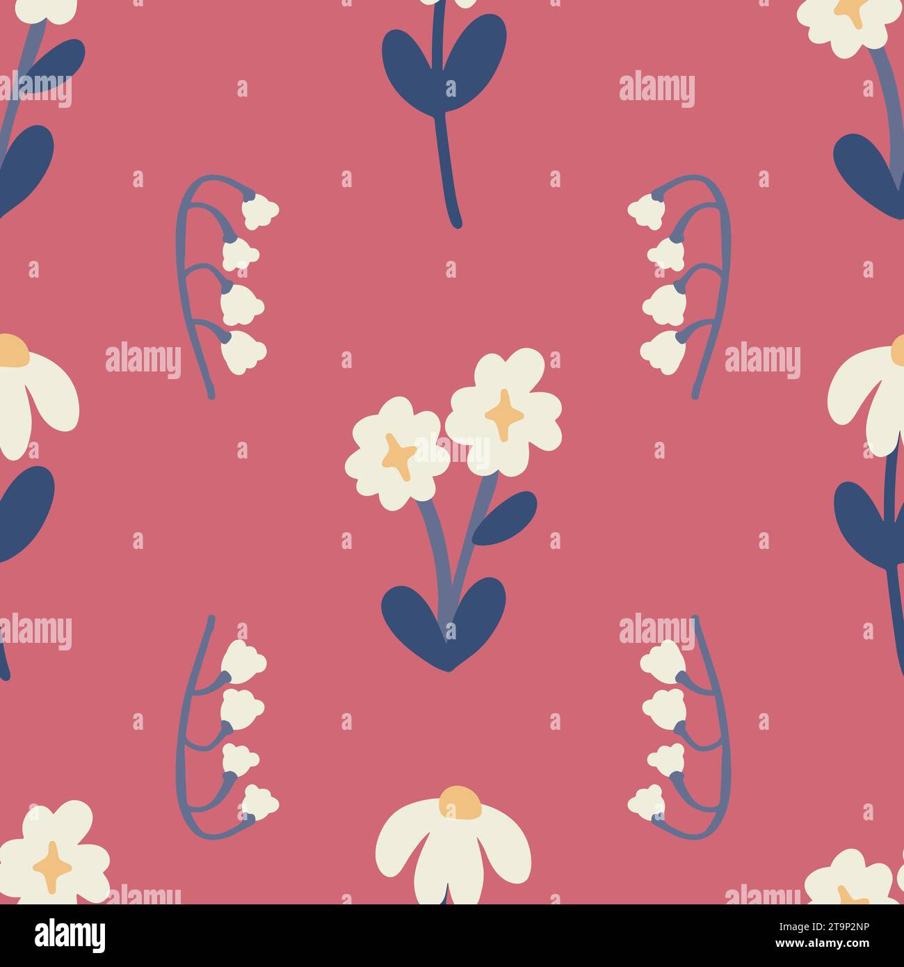 Spring flowers print seamless floral pattern Stock Vector Image & Art ...