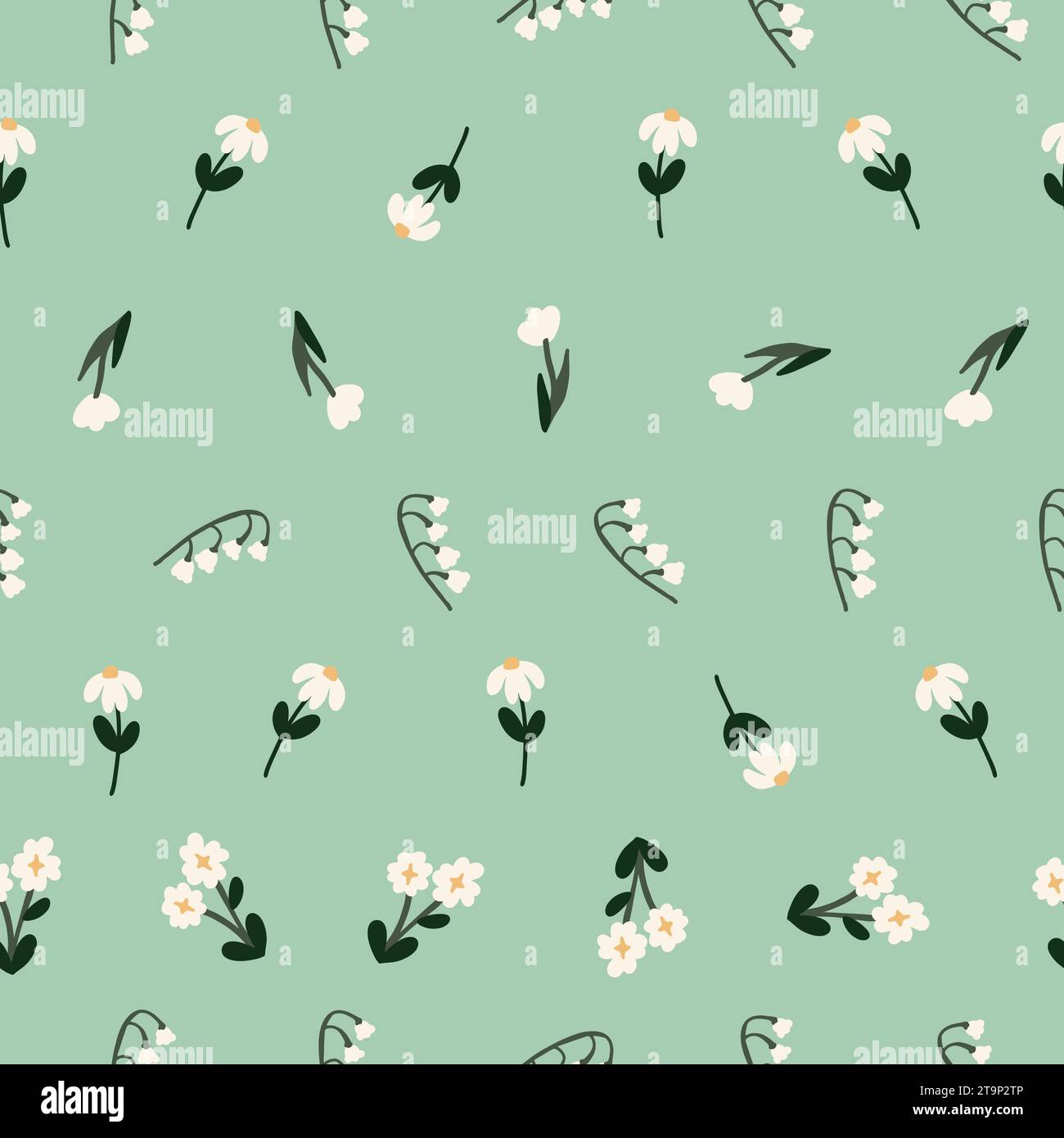 Spring flowers print seamless floral pattern Stock Vector Image & Art ...