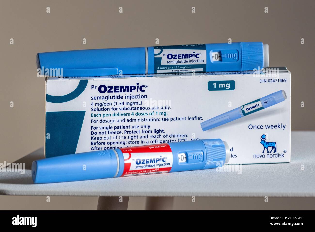 Montreal, CA - 25 November 2023: Ozempic semaglutide injection pens and ...