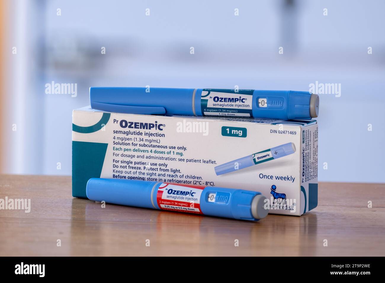 Montreal, CA - 25 November 2023: Ozempic semaglutide injection pens and ...