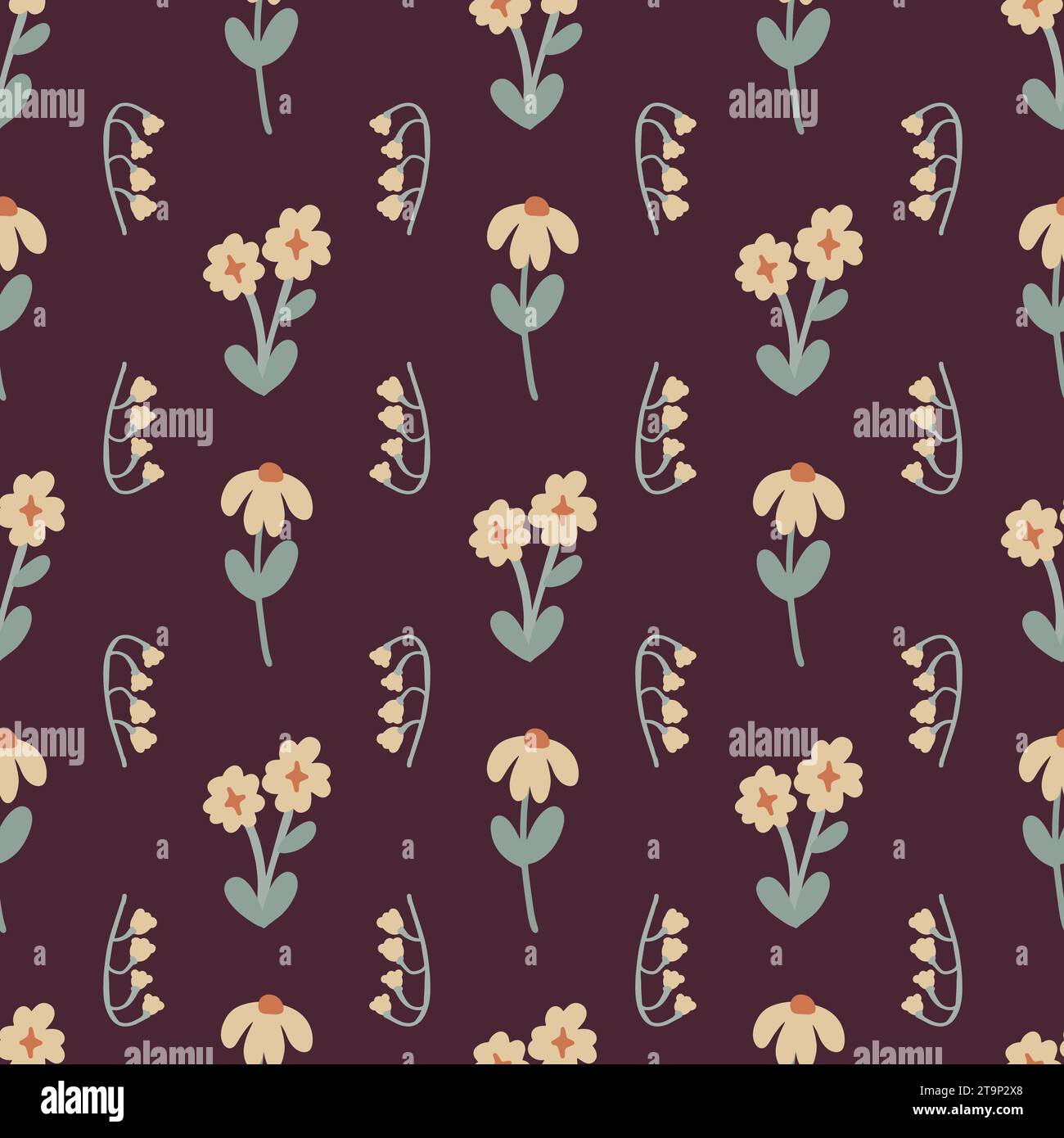 Spring flowers print seamless floral pattern Stock Vector Image & Art ...