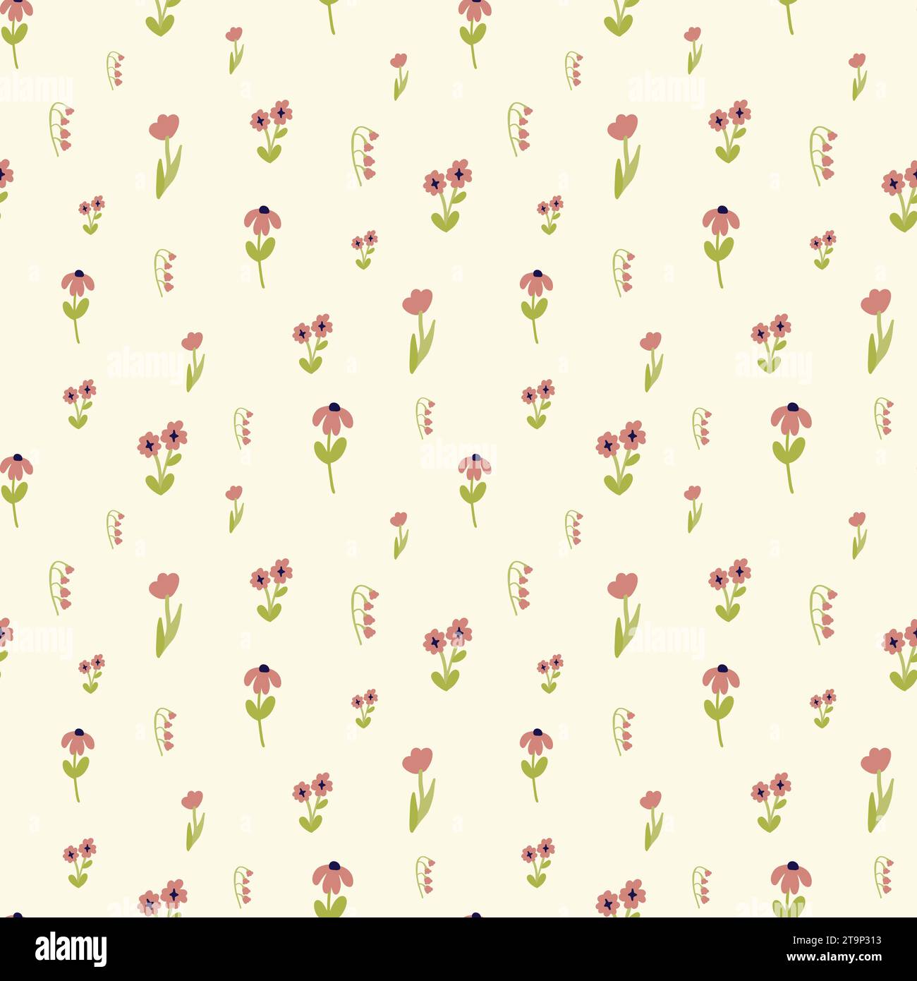 Spring flowers print seamless floral pattern Stock Vector Image & Art ...