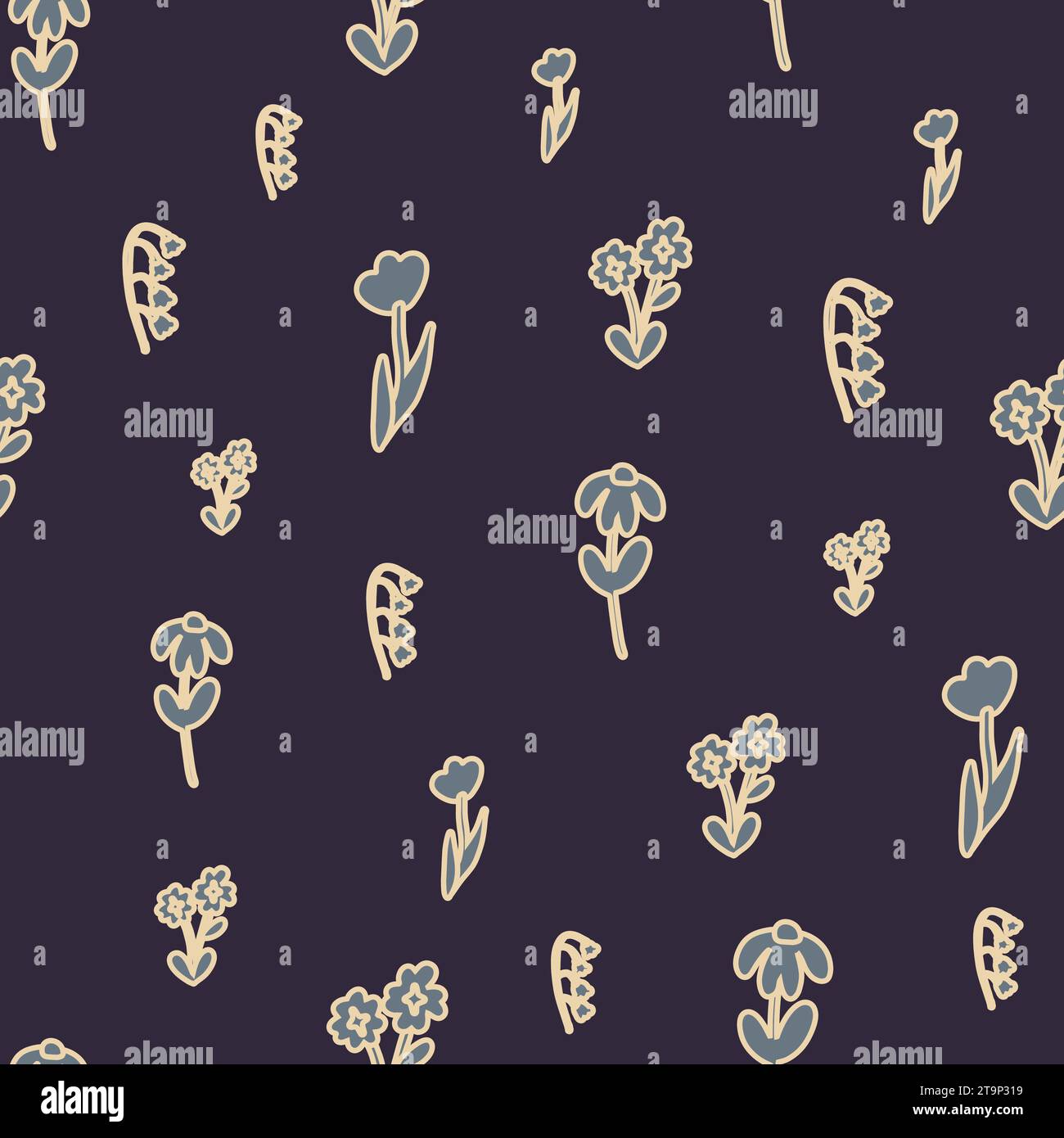 Spring flowers print seamless floral pattern Stock Vector Image & Art ...