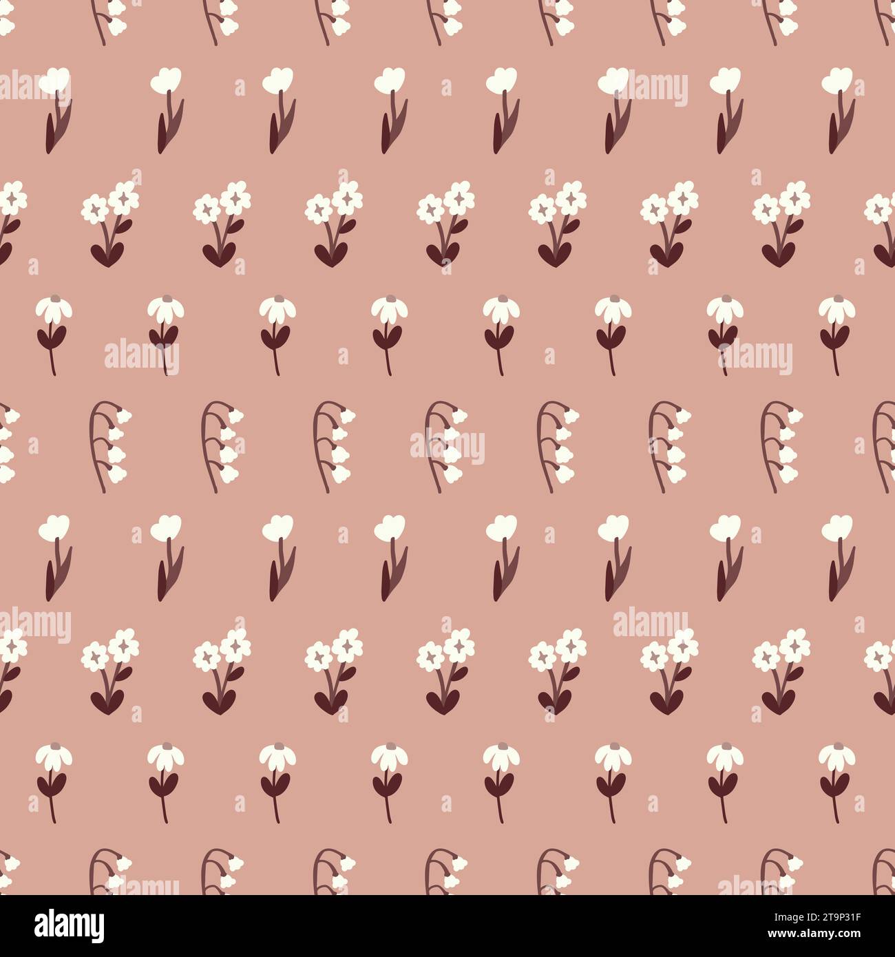 Spring flowers print seamless floral pattern Stock Vector Image & Art ...