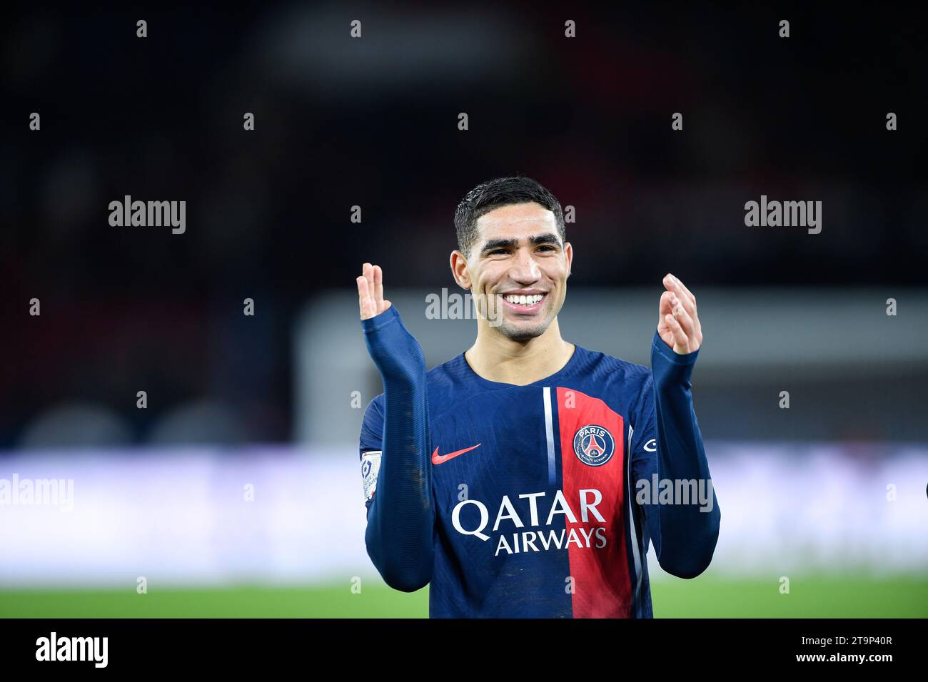 Achraf Hakimi during the Ligue 1 football (soccer) match between Paris ...