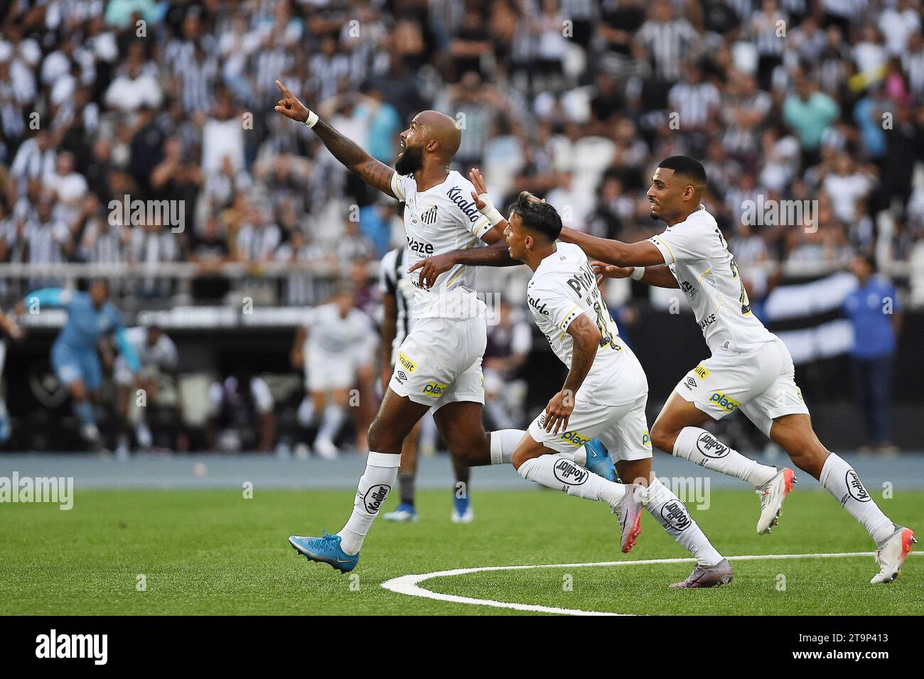 Rio de Janeiro-Brazil, November 26, 2023, Futebol Botafogo and Santos ...