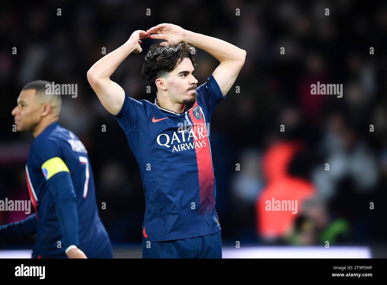 Vitor Machado Ferreira Vitinha celebrates a goal during the Ligue 1 ...