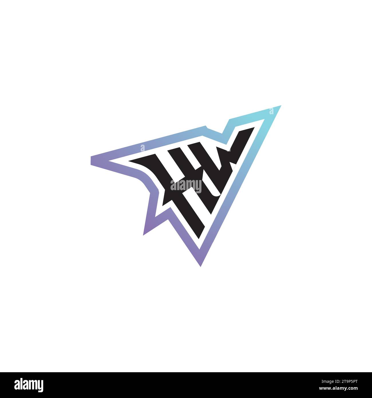 Hw letter logo design hi-res stock photography and images - Alamy