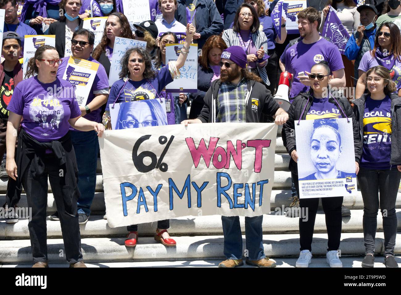 San Francisco, CA - June 29, 2023: SEIU local 1000, representing the ...