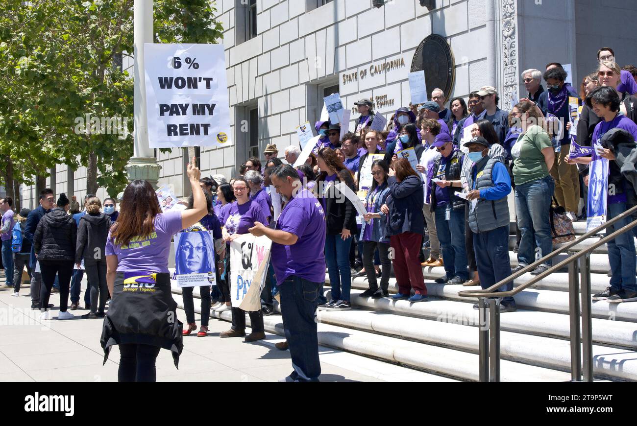 San Francisco, CA - June 29, 2023: SEIU local 1000, representing the ...