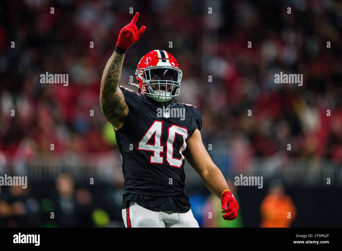 Atlanta Falcons fullback Keith Smith (40) celebrates during the first ...