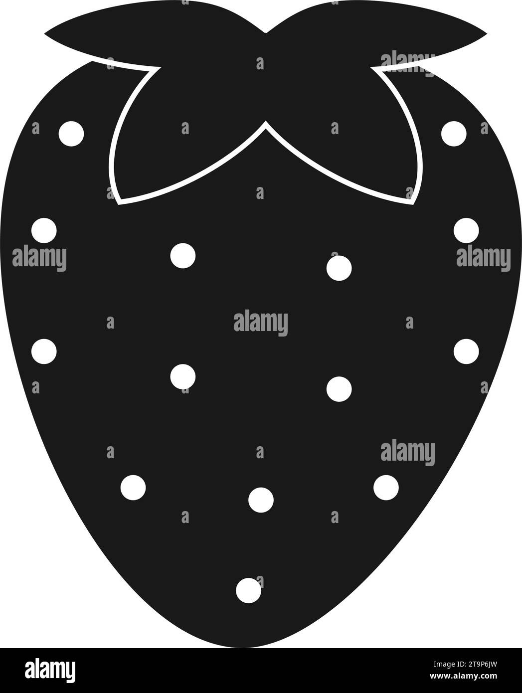 Ripe juicy cherry strawberry Black and White Stock Photos & Images - Alamy