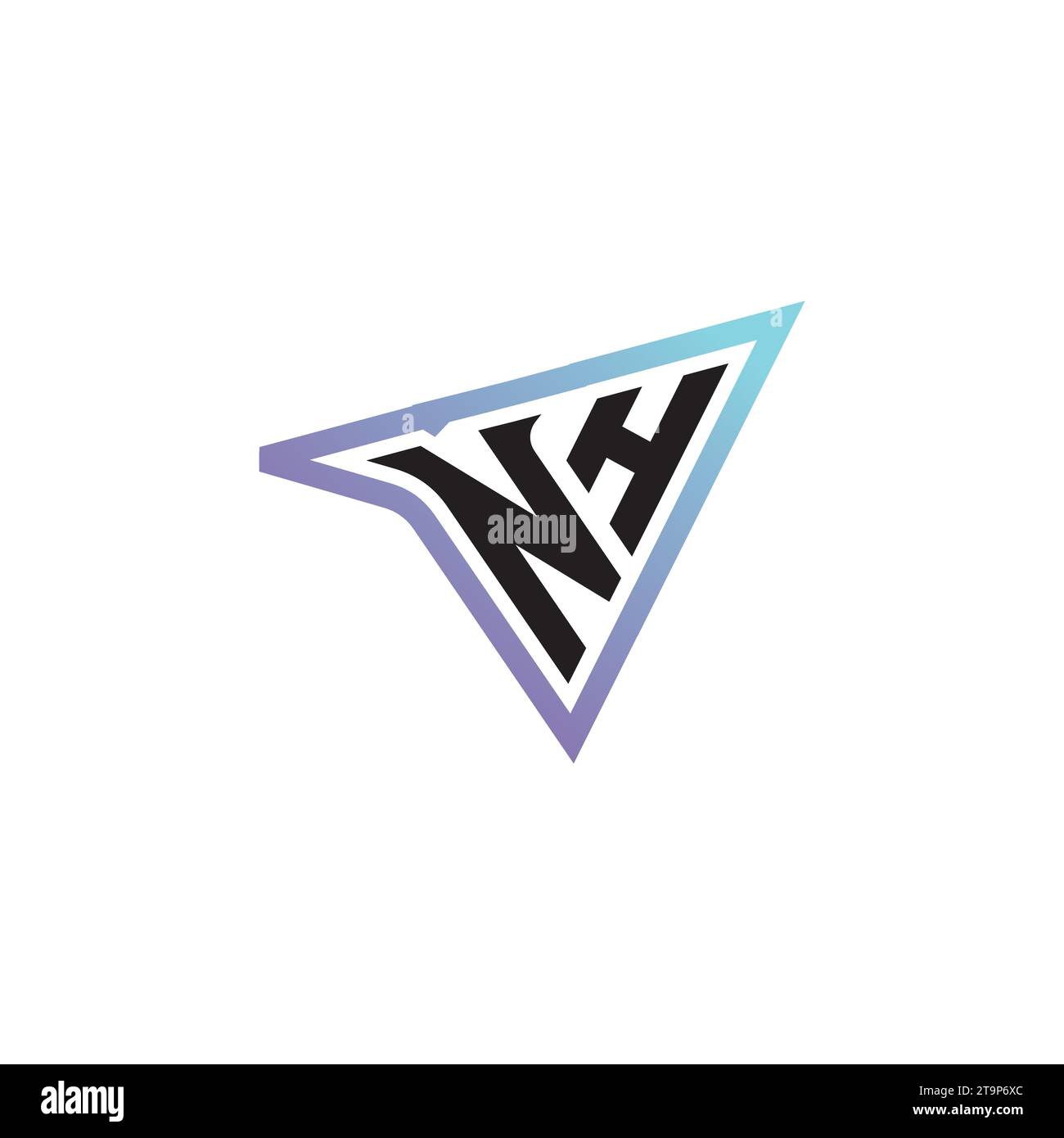 NH letter combination cool logo esport or gaming initial logo as a ...
