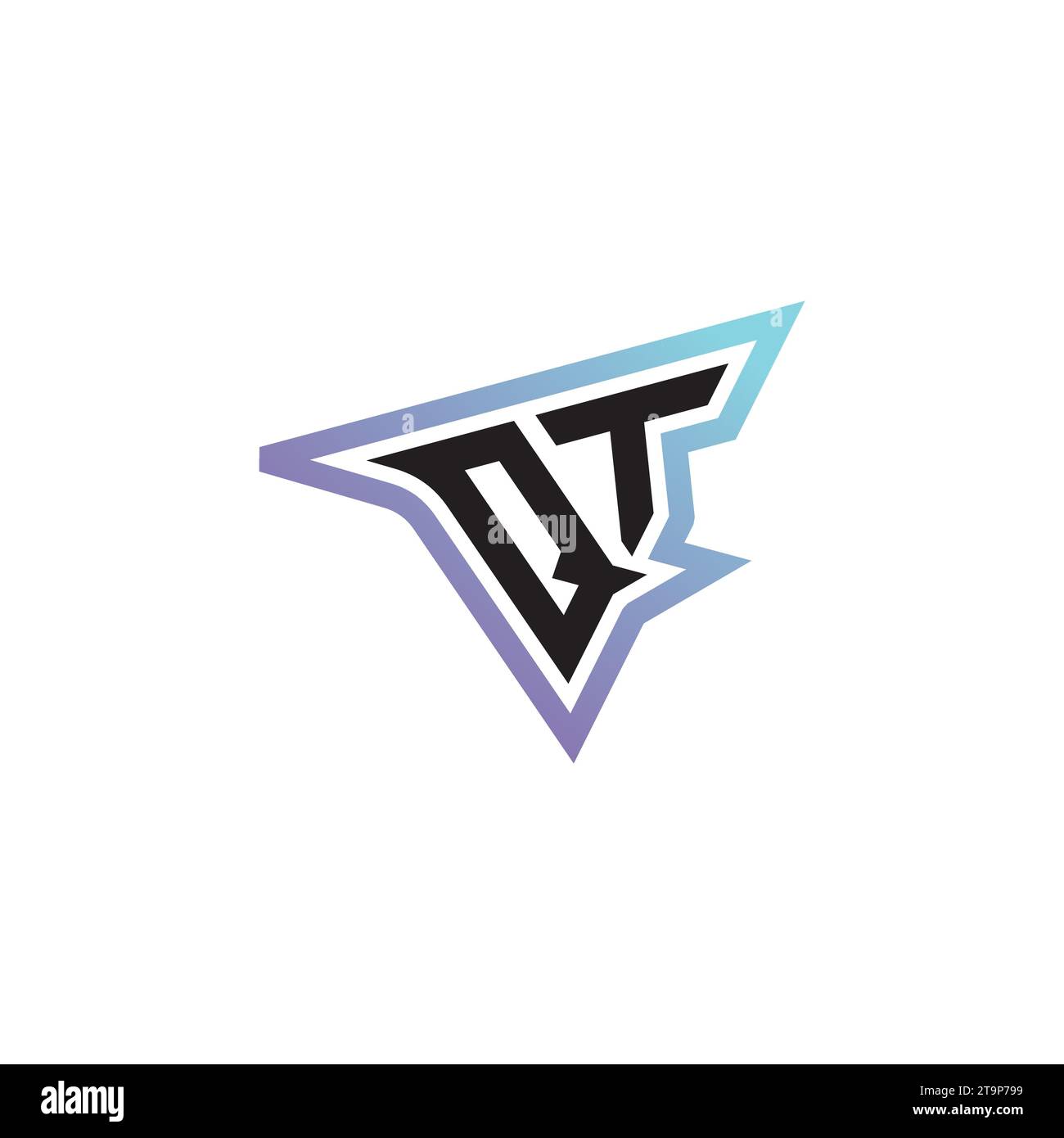 QT letter combination cool logo esport or gaming initial logo as a ...