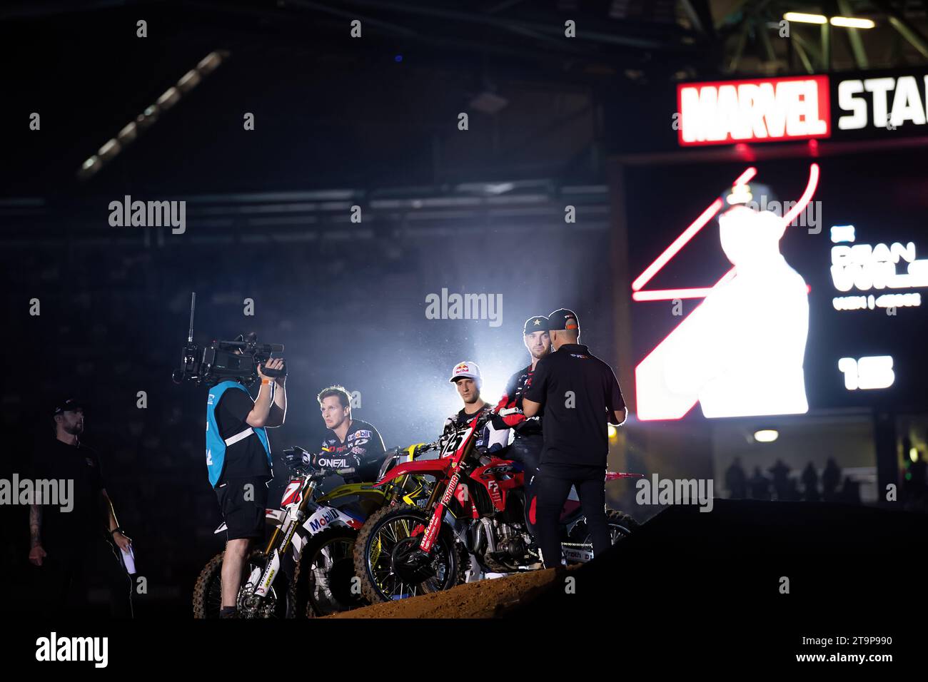 Melbourne, Australia, 25 November, 2023. The top 5 SX1 riders are seen ...