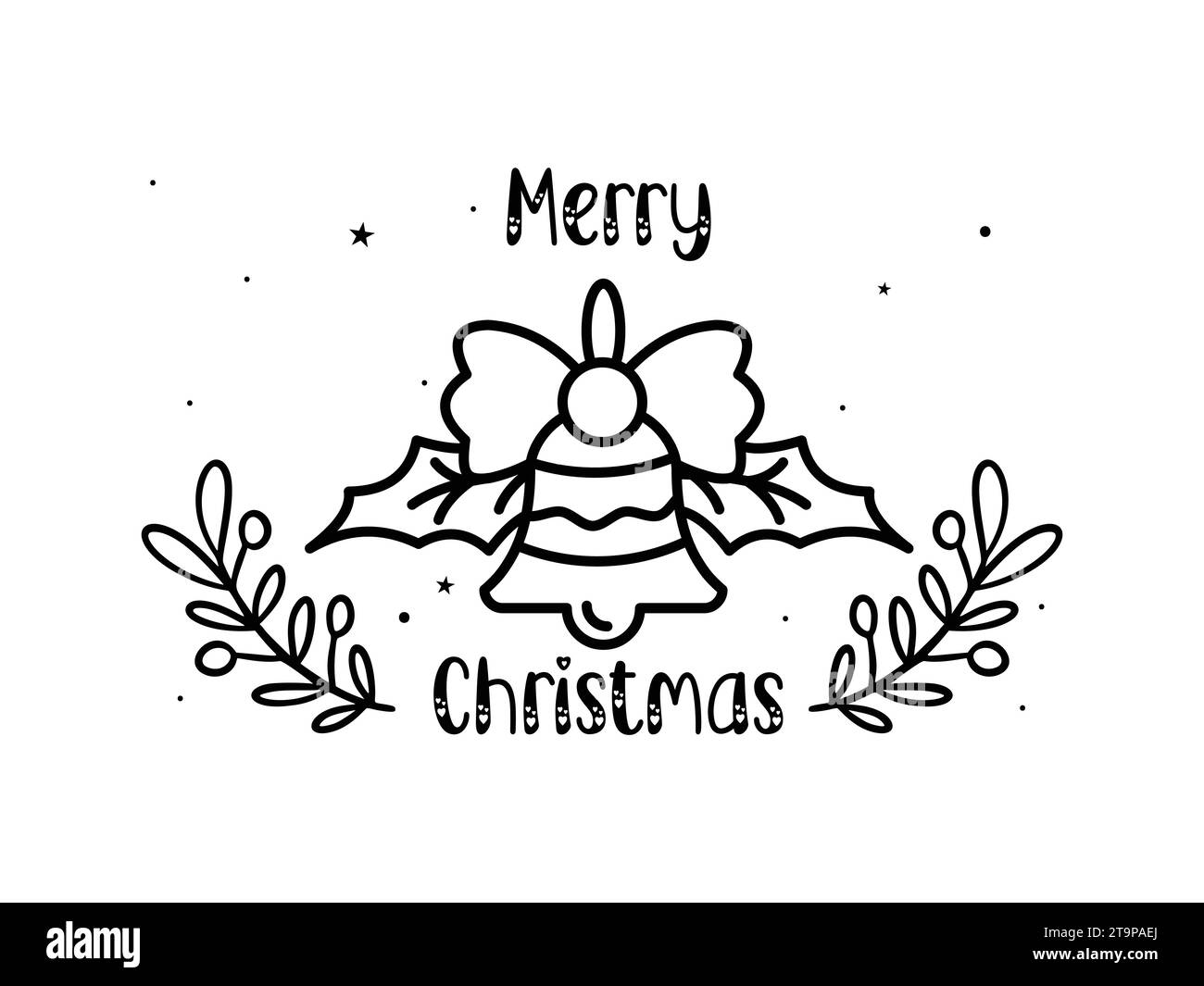 Christmas jingle bells Black and White Stock Photos & Images - Alamy