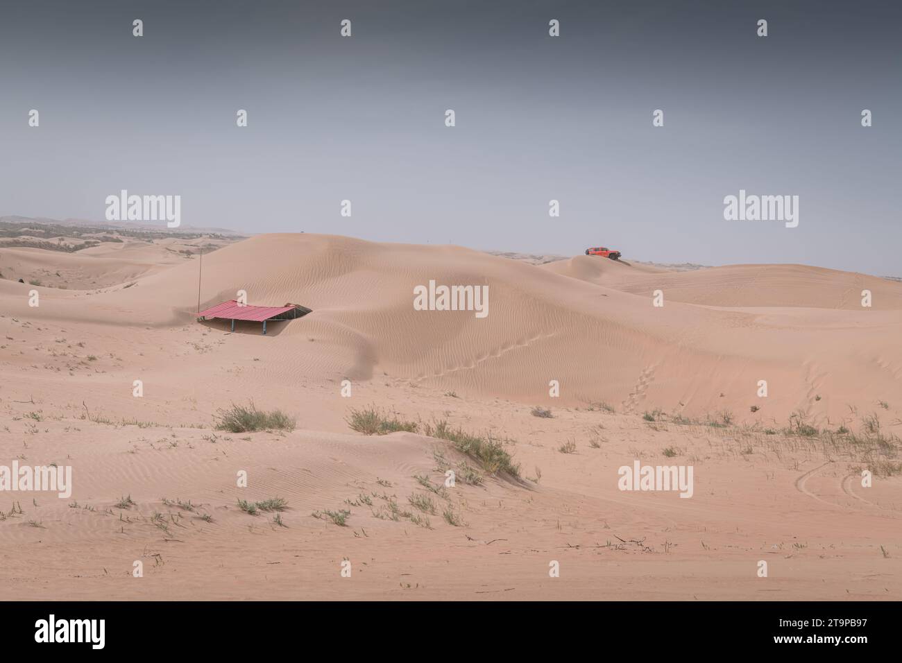 Sand dunes in the Gobi Desert in Inner Mongolia, China. Sandy desert ...