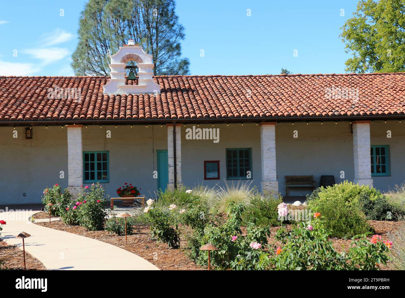The guest house, Mission San Padua, Jolon, CA. Founded in 1771, this ...