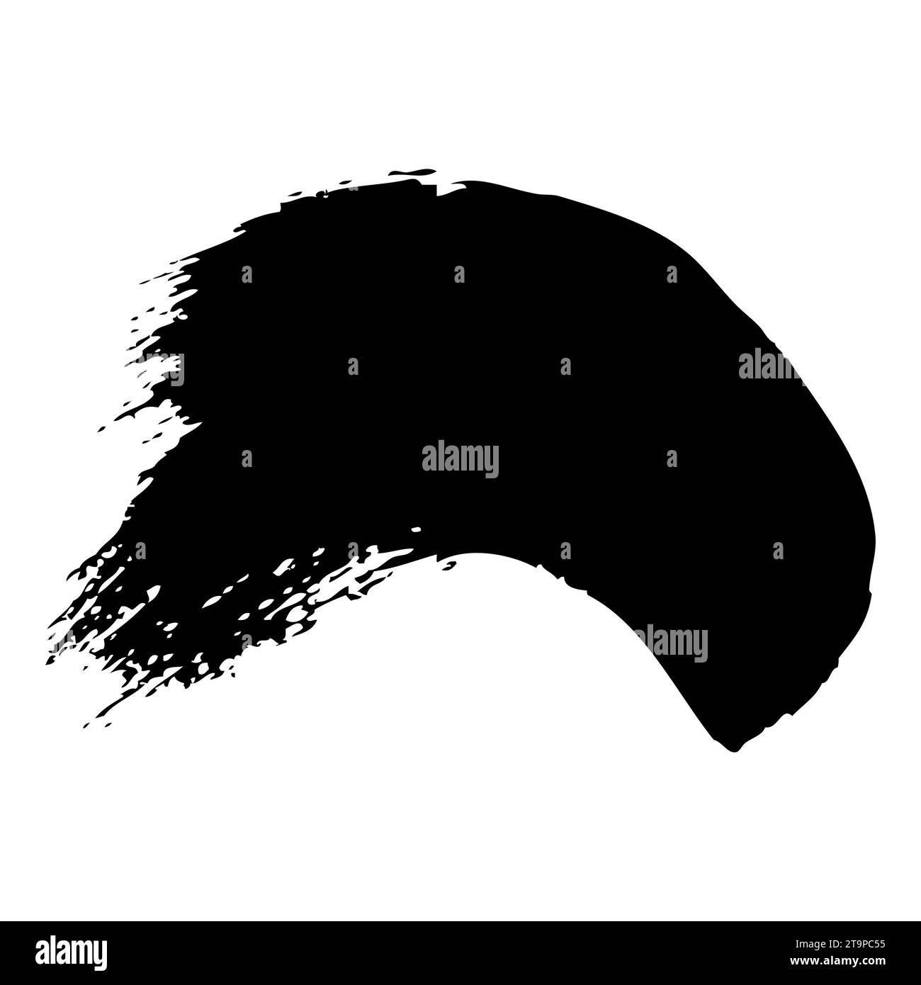 Black paint, ink brush stroke, brush line texture. Dirty artistic ...