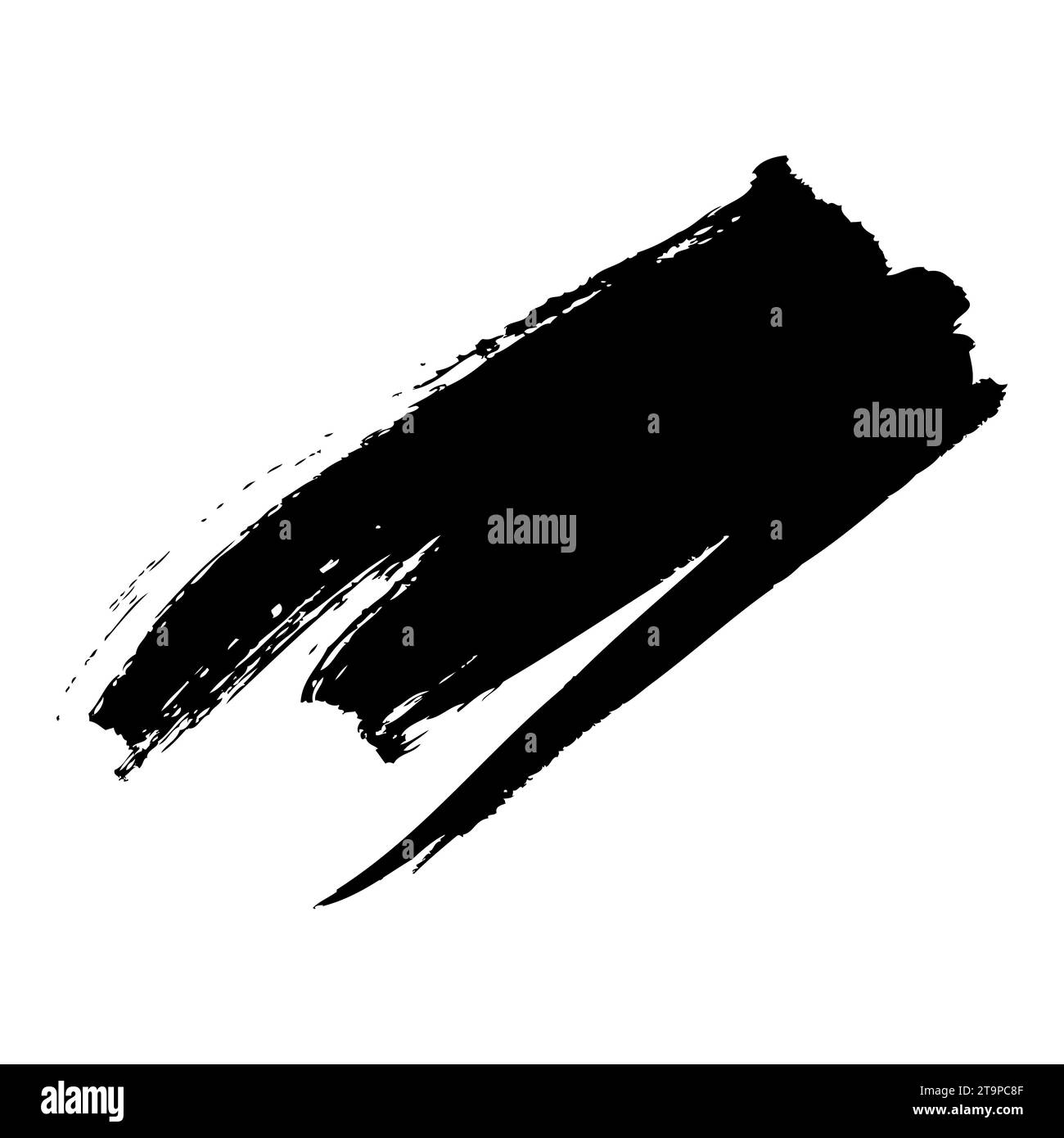 Black paint, ink brush stroke, brush line texture. Dirty artistic ...