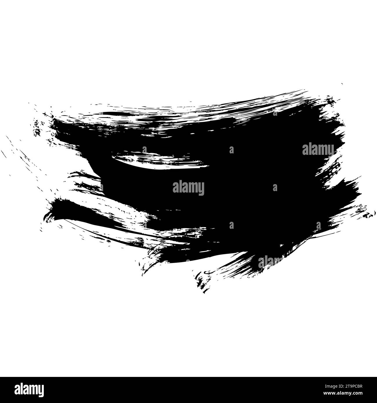 Black paint, ink brush stroke, brush line texture. Dirty artistic ...