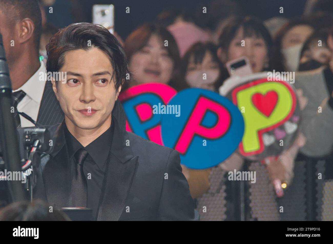 Japanese actor and singer Tomohisa Yamashita attends the MTV VMAJ(Video ...